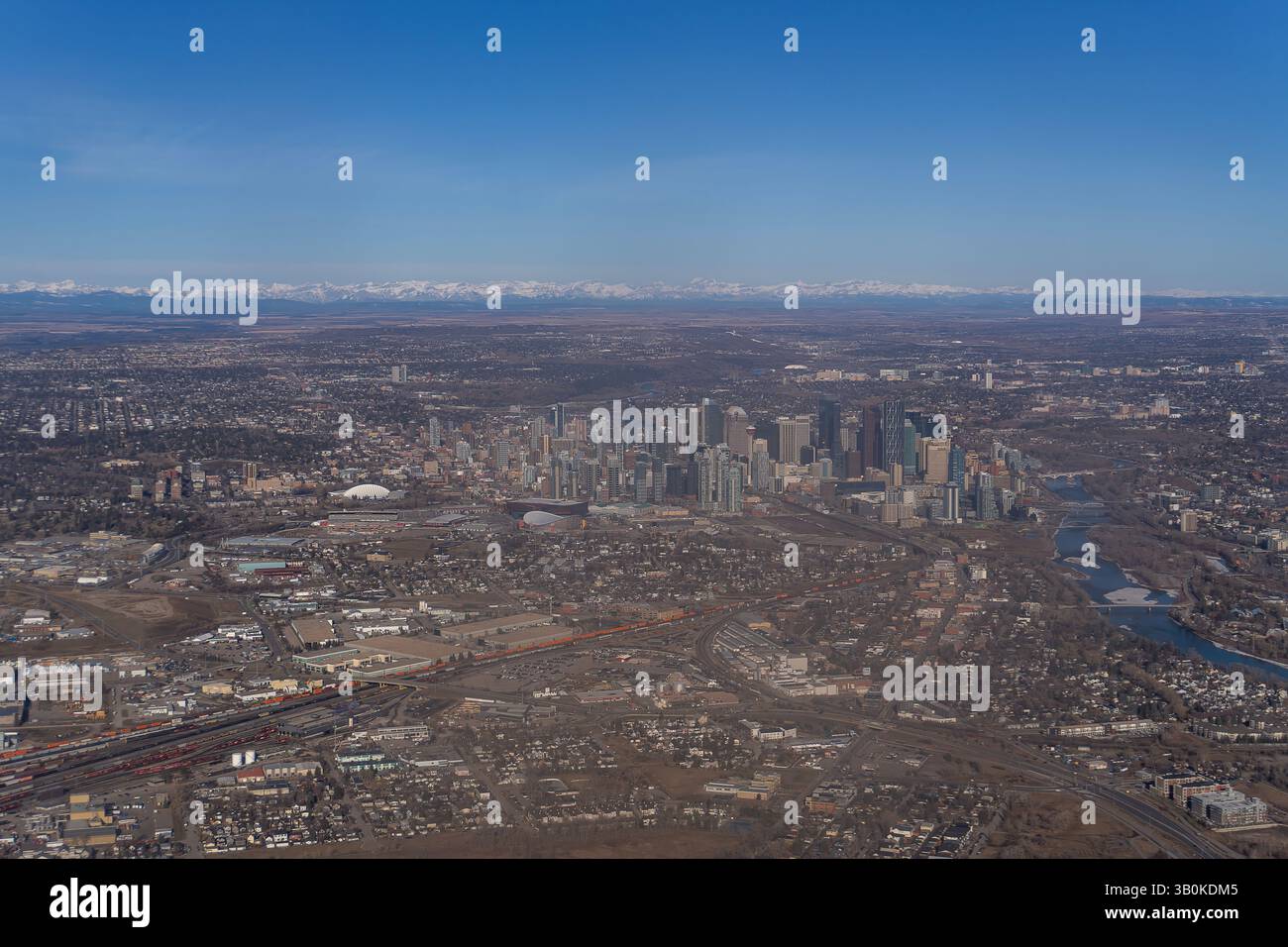 An aerial view of downtown Calgary in Alberta, Canada Stock Photo - Alamy