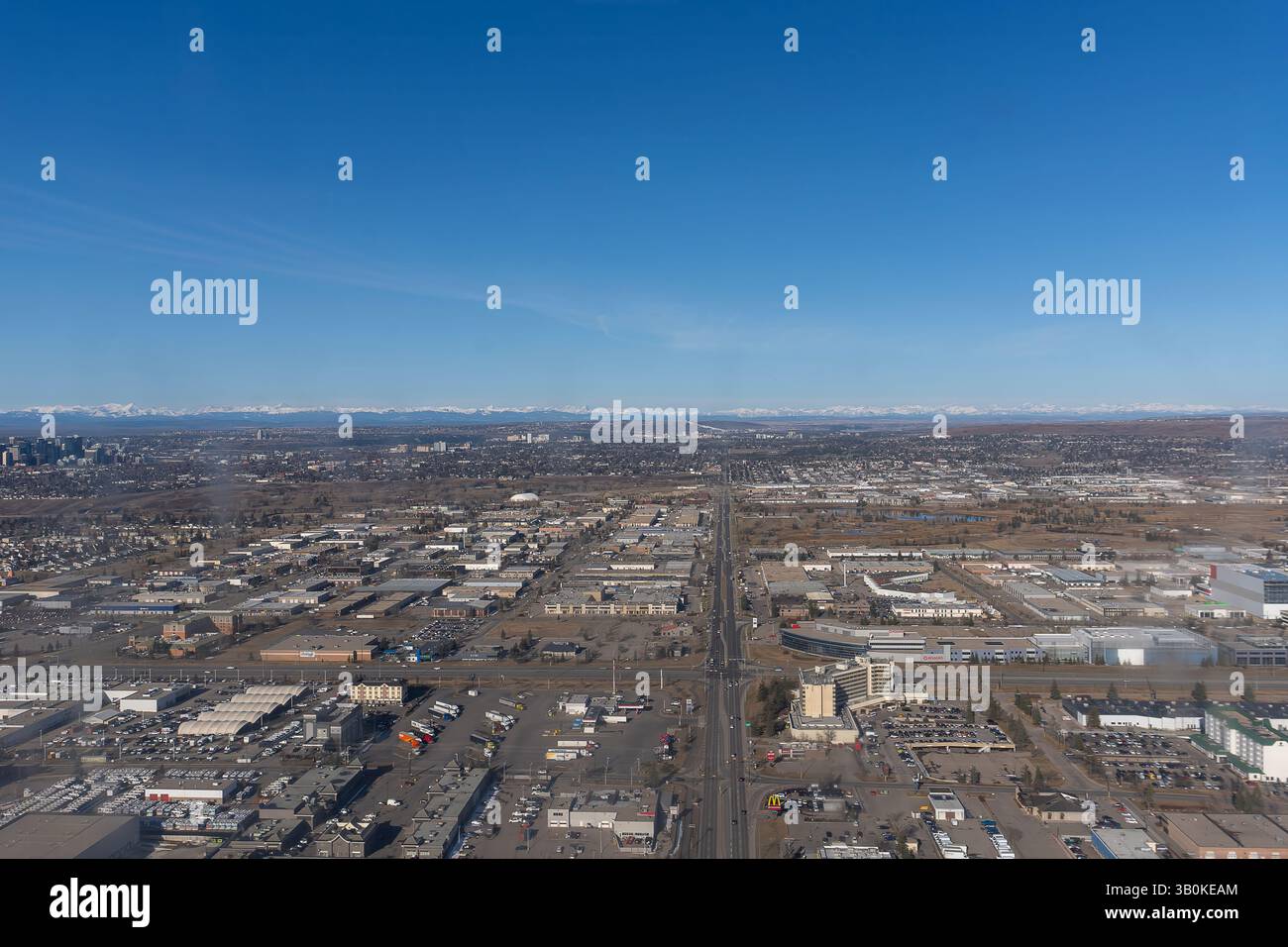 An aerial view of the suburbs of Calgary in Alberta, Canada Stock Photo ...