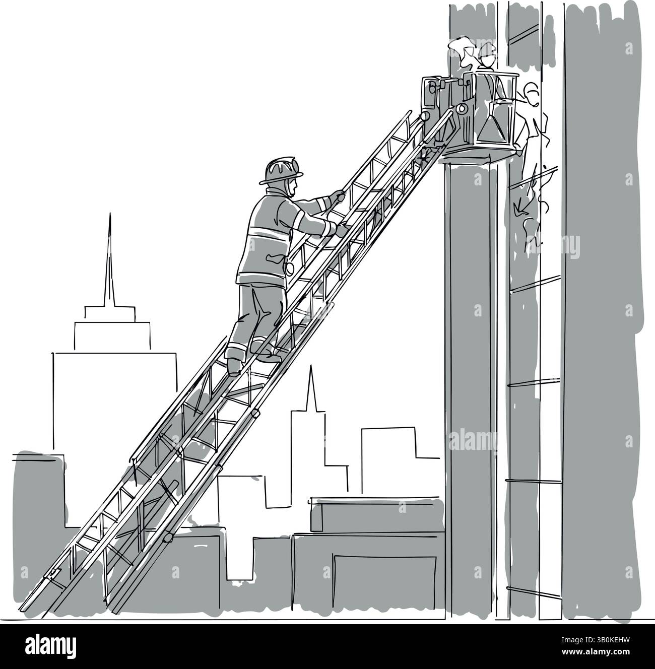 Fireman in first line Cut Out Stock Images & Pictures - Alamy