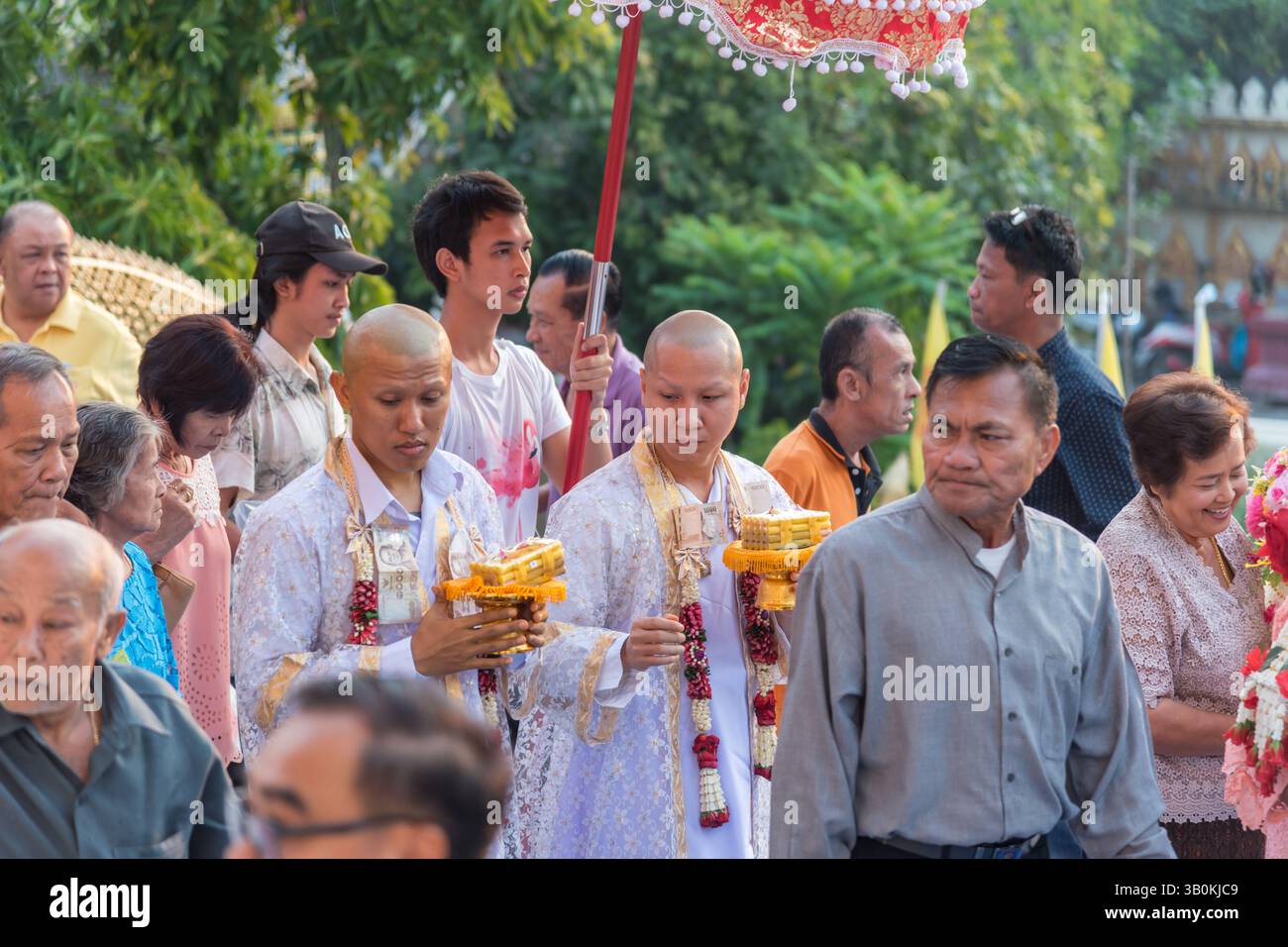 Bangkok, Thailand - January 21, 2018 : Ordination ceremony in buddhist ...