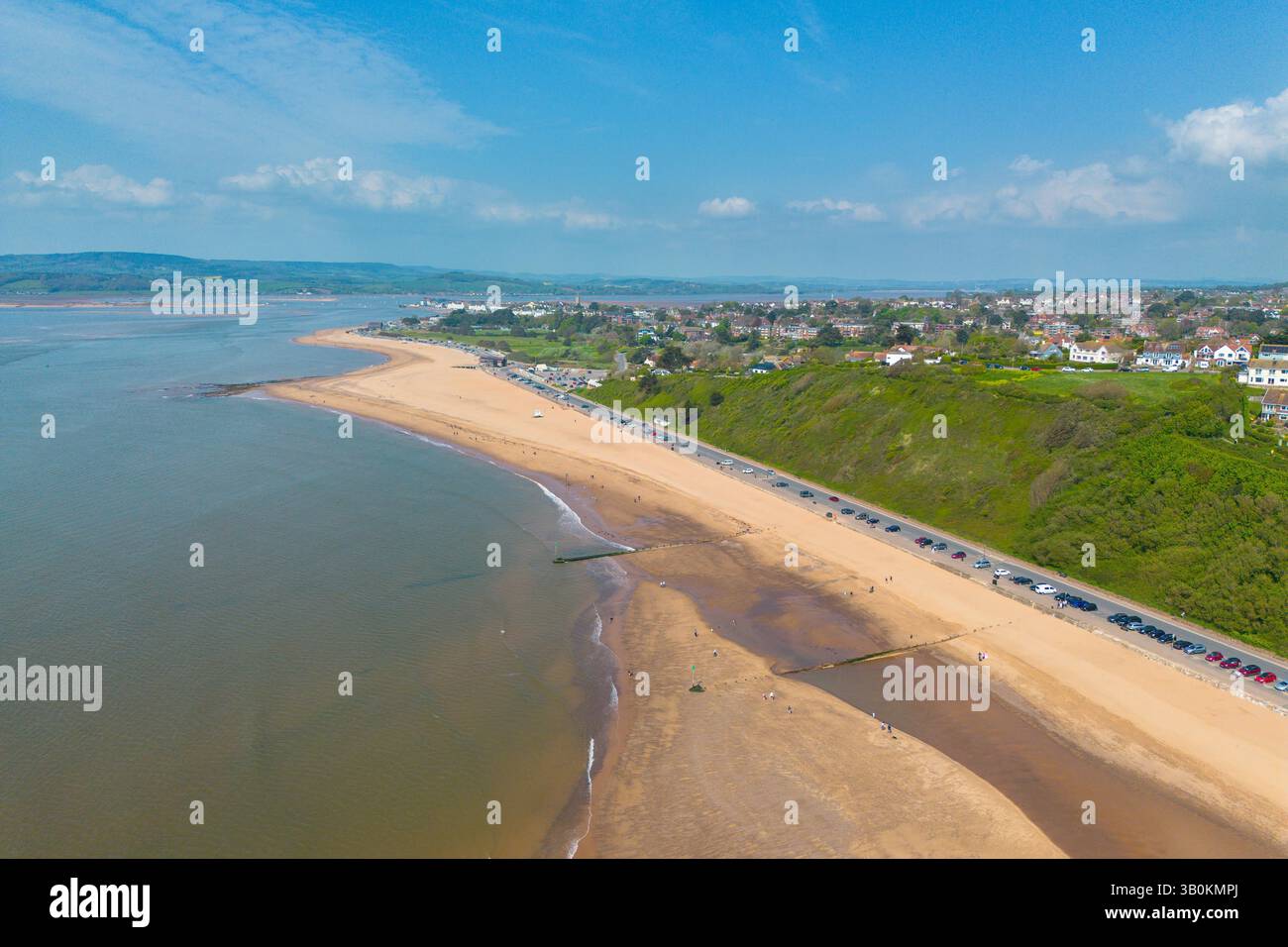 Exmouth, Devon, UK. 24th April 2025. UK Weather: General aerial view of ...
