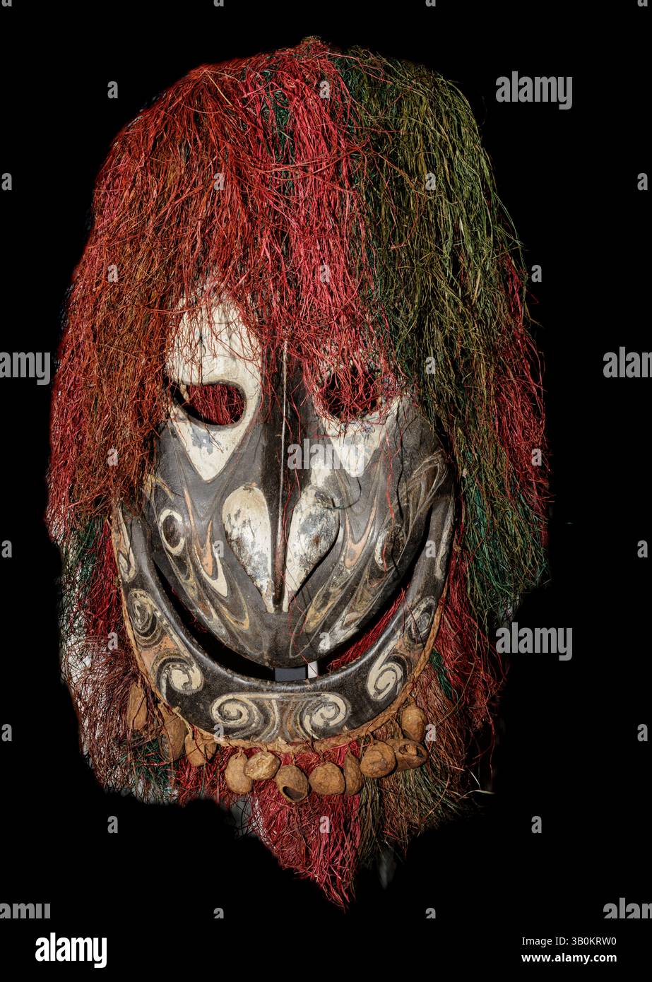 Ceremonial mask from Polynesia depicting an ancestor Stock Photo - Alamy
