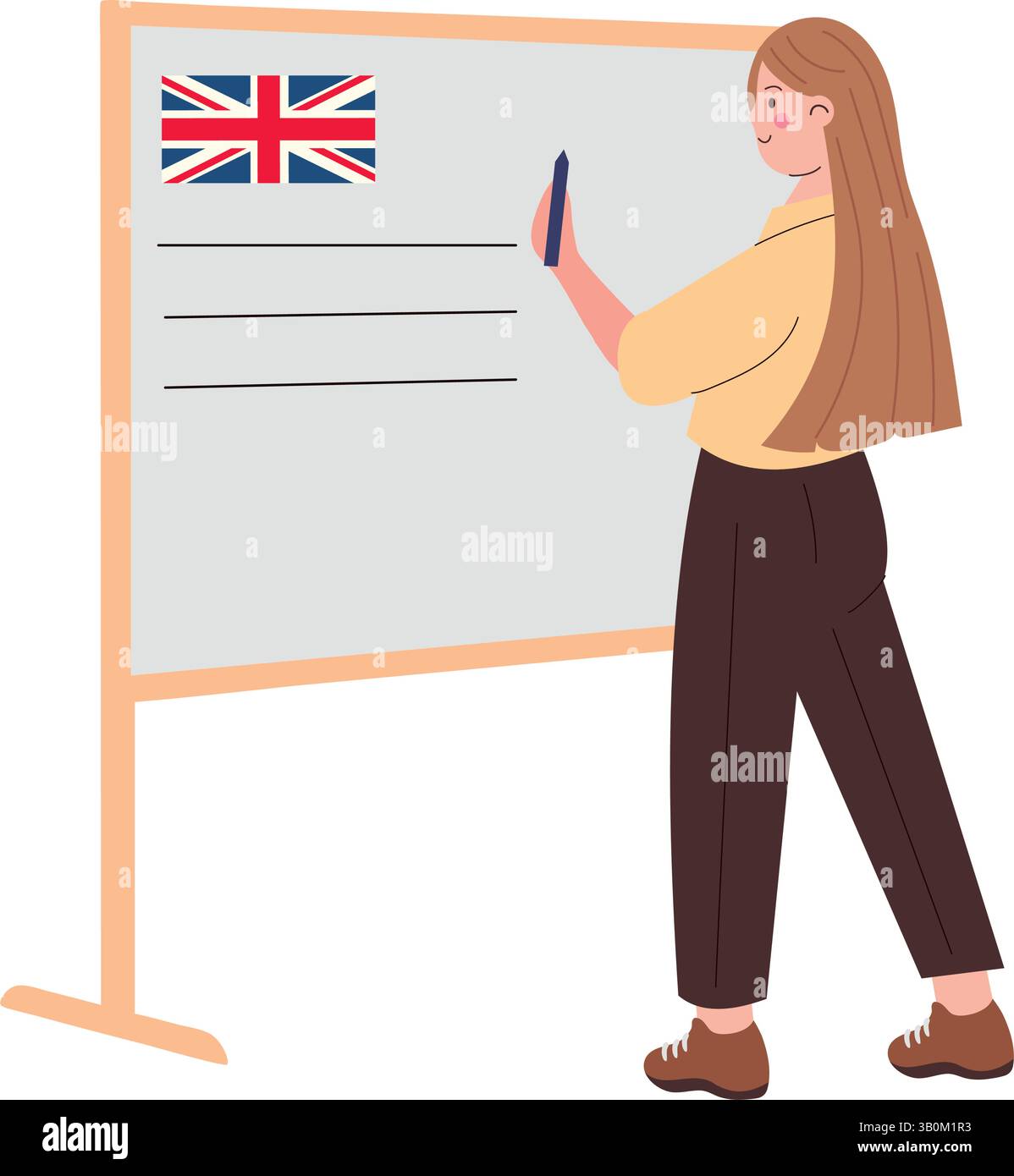 English lesson whiteboard Stock Vector Images - Alamy