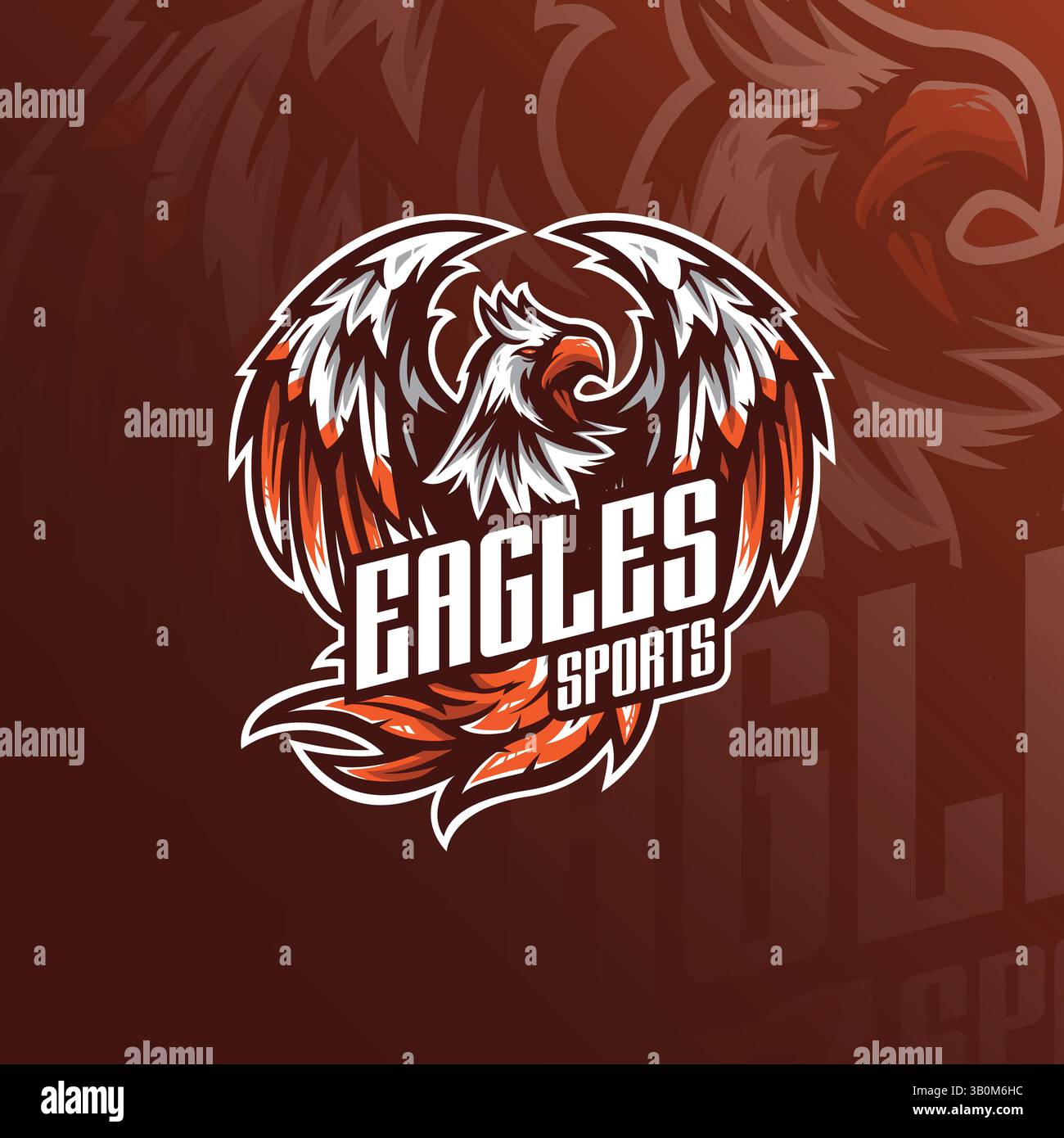 eagle vector mascot logo design with modern illustration concept style ...