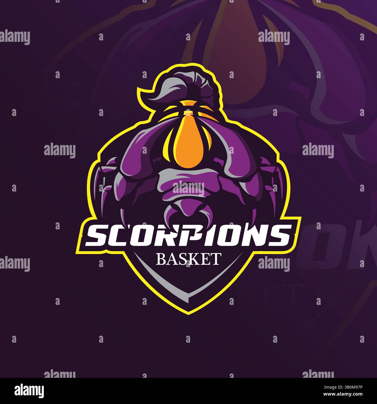 scorpion mascot logo vector design with modern illustration concept ...