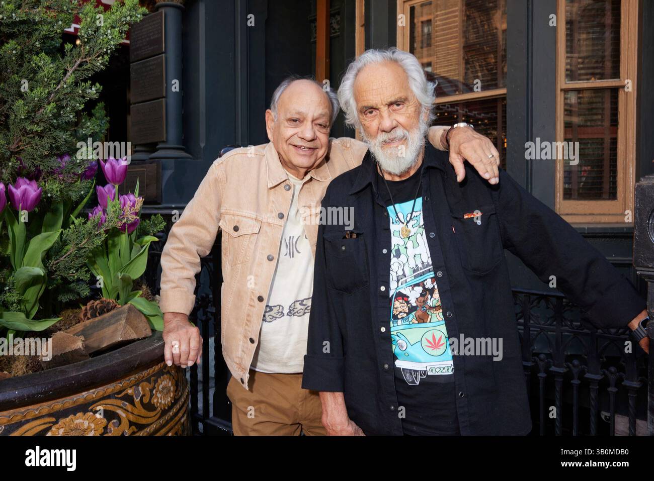 Cheech Marin, left, and Tommy Chong of Cheech and Chong pose for a portrait on Wednesday, April ...