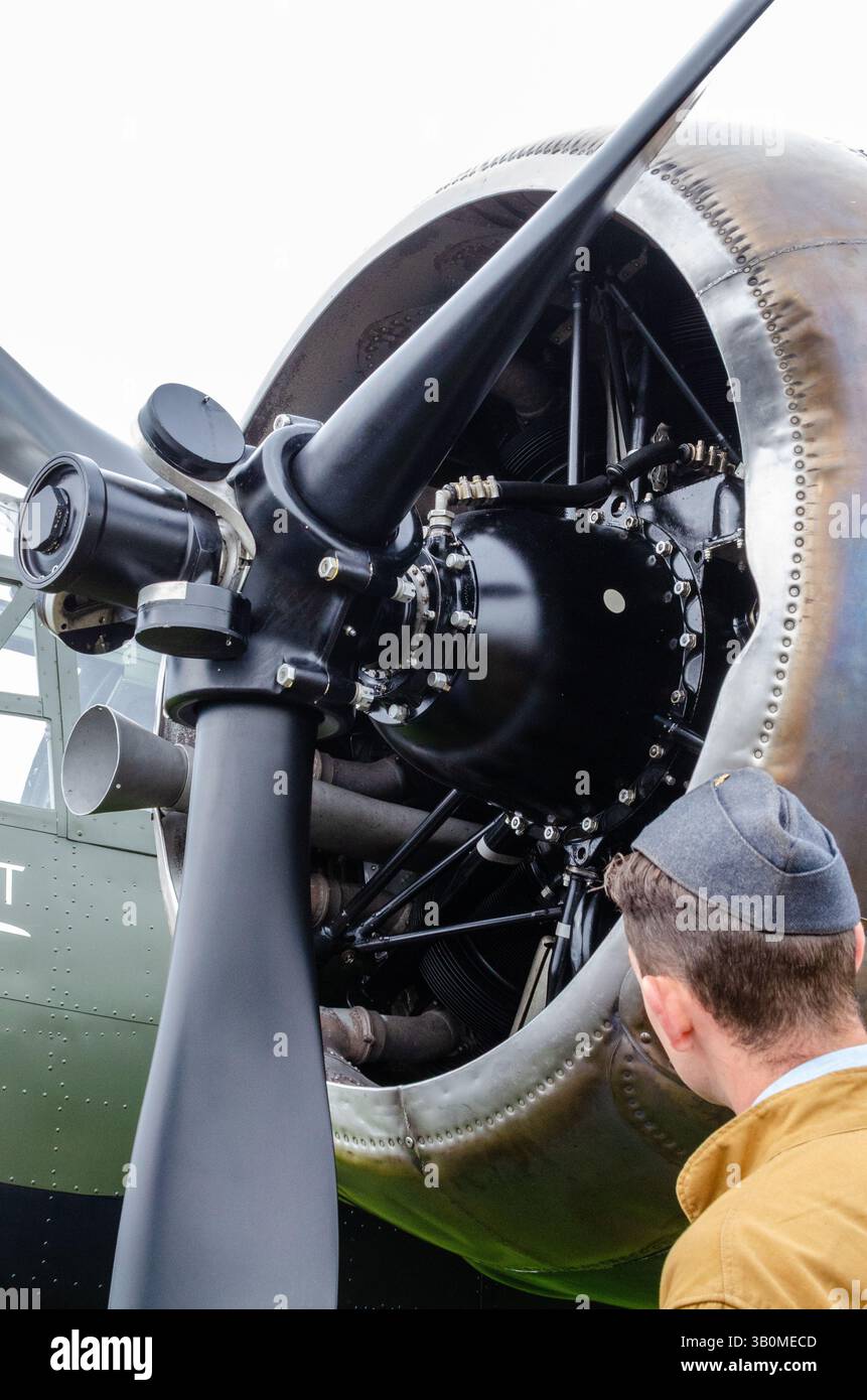 Bristol Mercury engine of a restored Bristol Blenheim MkI fighter ...