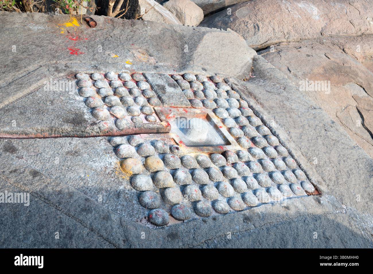 Religious place to worship hindu gods in the boulders of Hampi, ritual ...