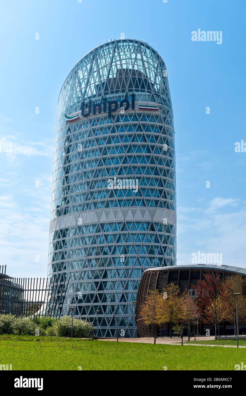 Modern architecture of the Unipol Tower in Milan, Italy, standing tall ...