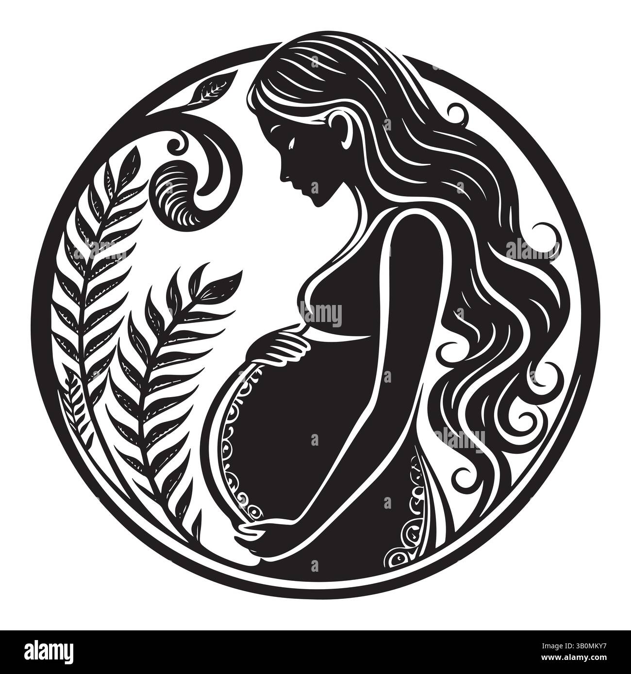 White woman pregnant black hi-res stock photography and images - Alamy