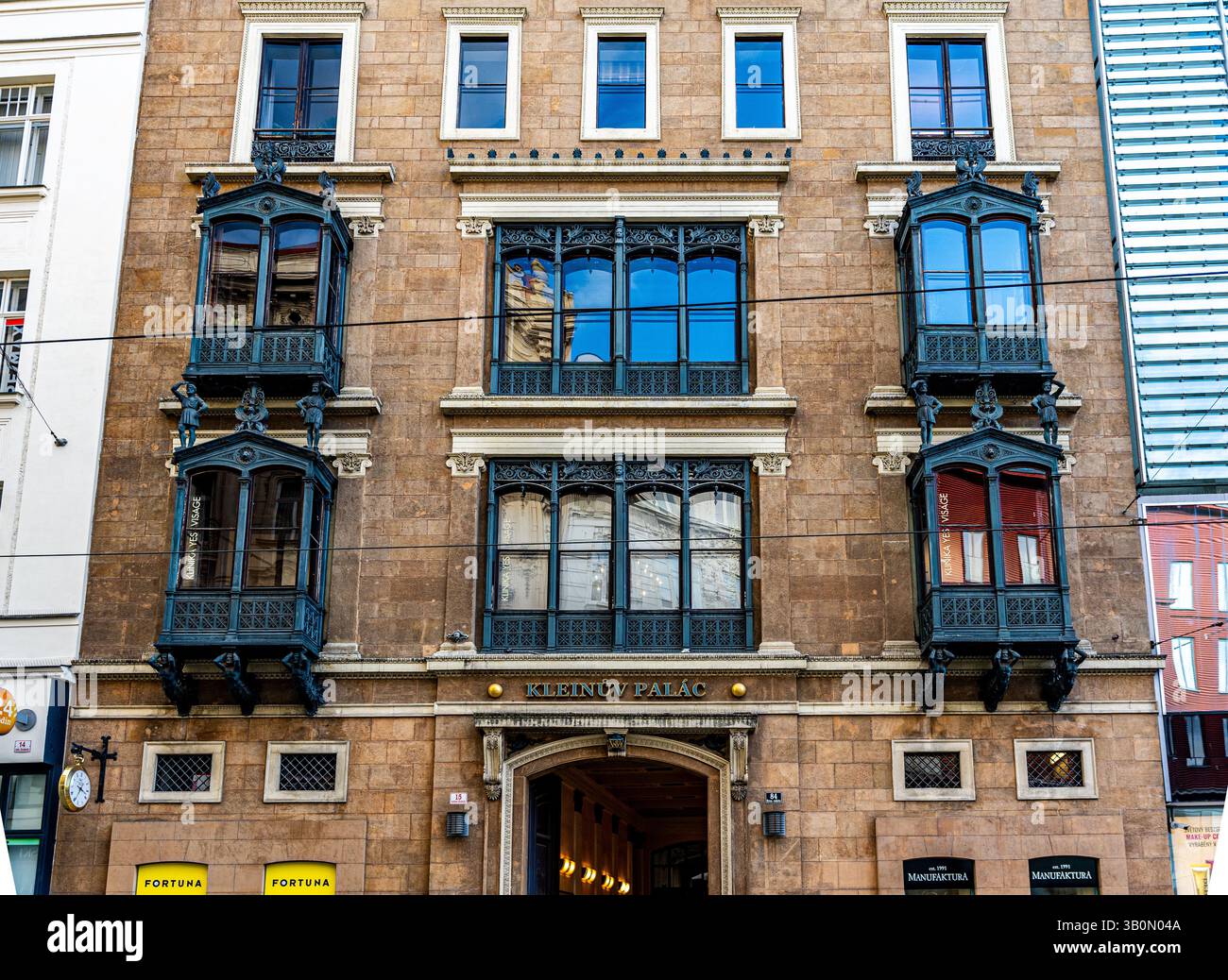 Facade of Klein Palace, a neo-Renaissance building from the late 19th ...