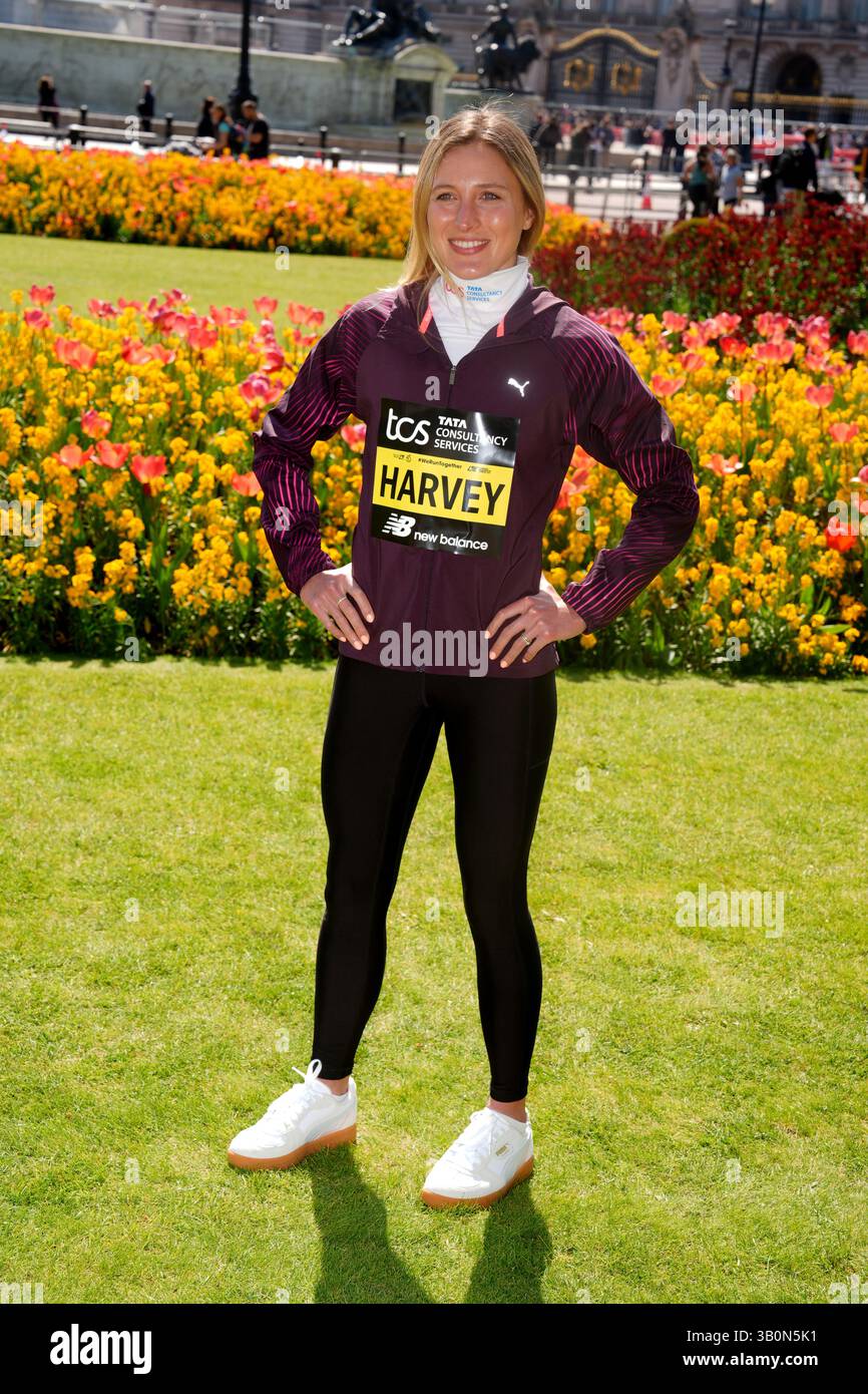 Rose Harvey before the press conference held at the TCS London Marathon ...