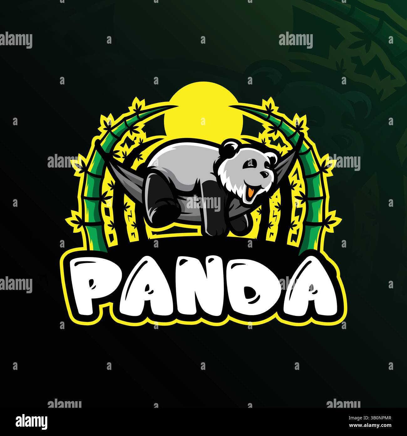 panda mascot logo design vector with modern illustration concept style ...