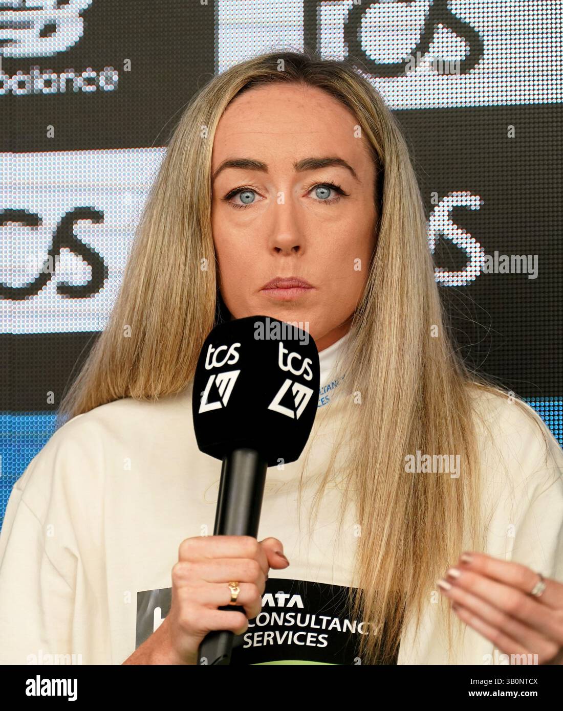 Eilish McColgan during the press conference held at the TCS London ...