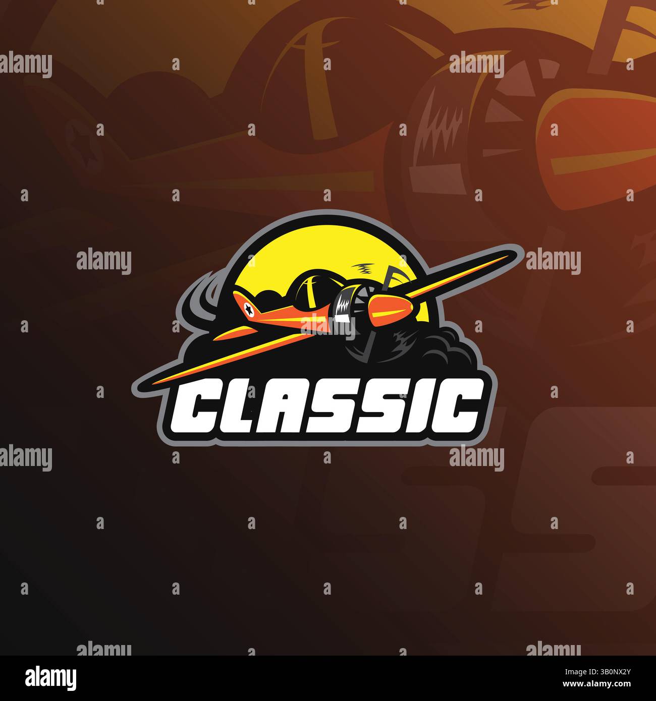 airplane mascot logo design vector with modern illustration concept ...