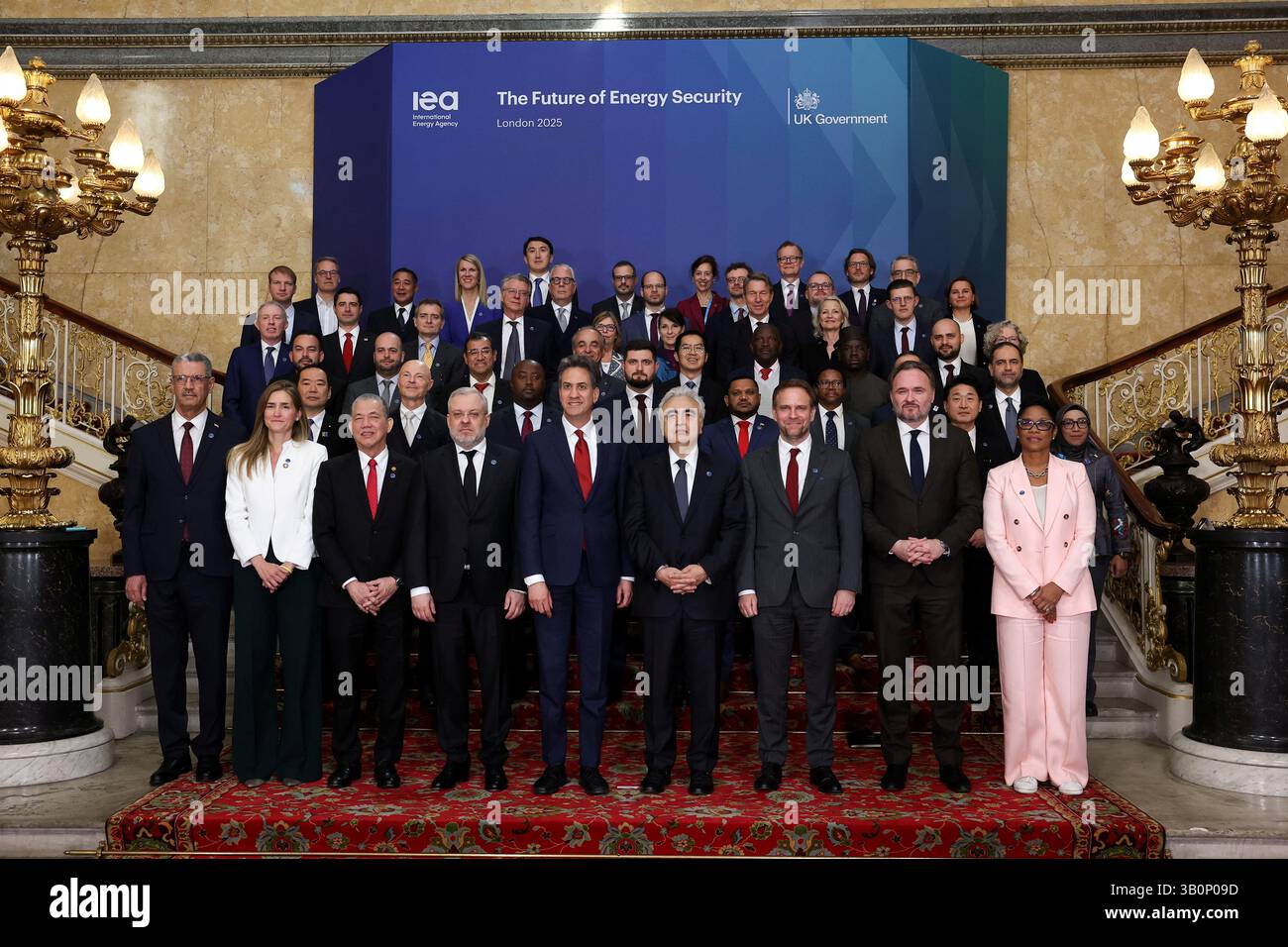 Energy Security and Net Zero Secretary Ed Miliband (centre) and ...