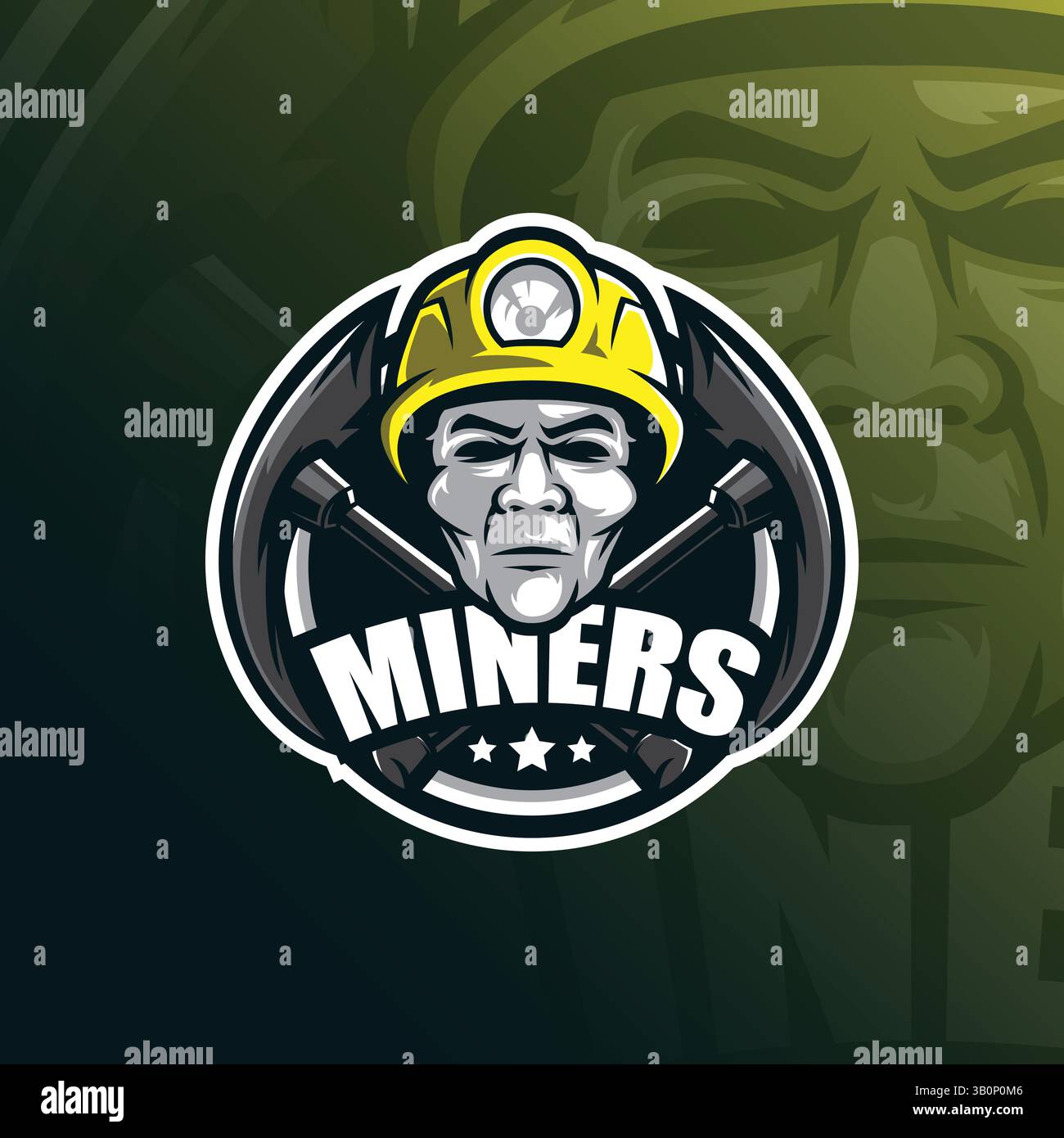 miner vector mascot logo design with modern illustration concept style ...