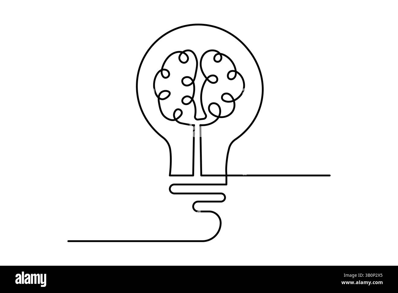 Minimalist human brain continuous hi-res stock photography and images ...