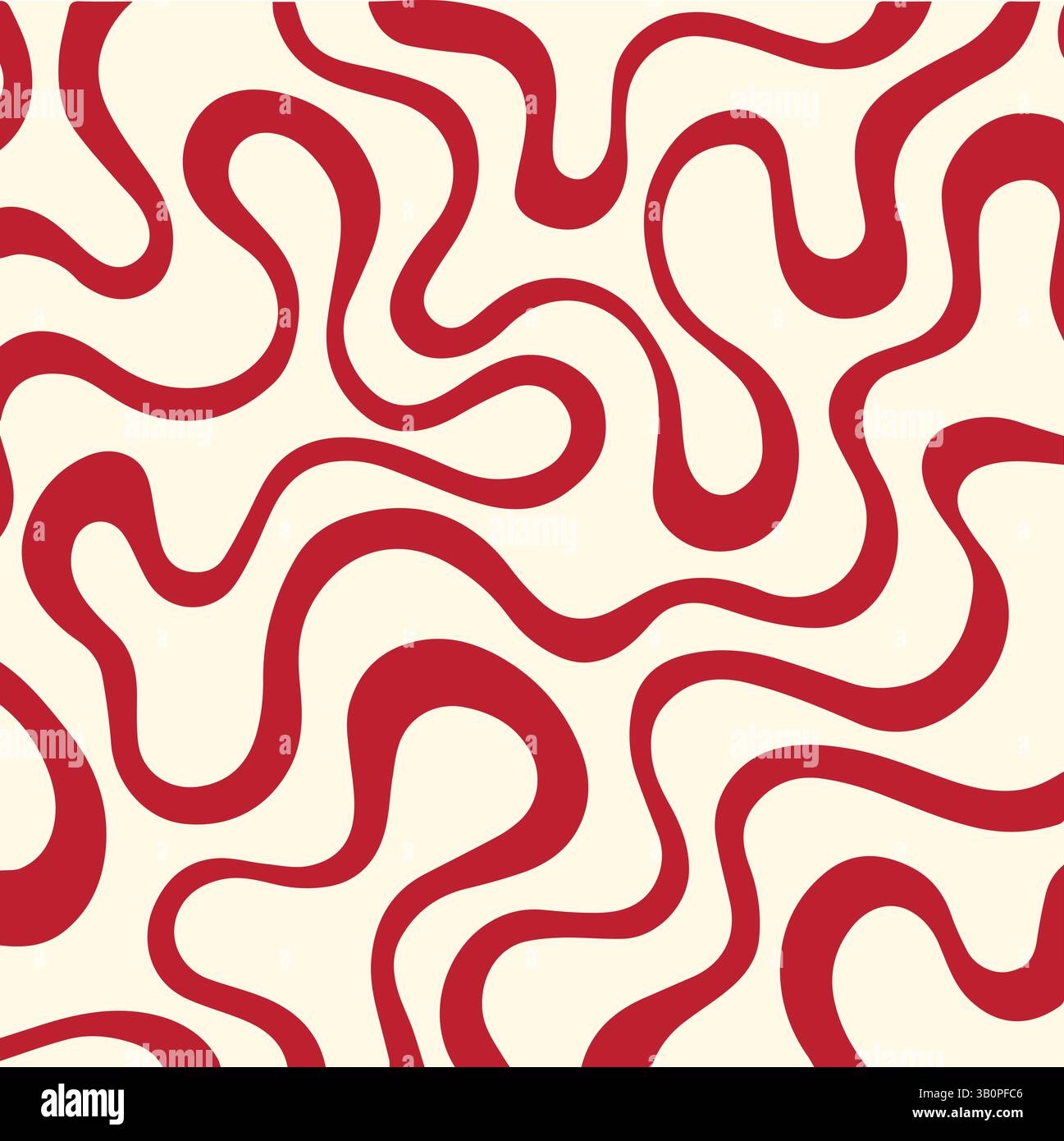 Abstract Red Wavy Lines Seamless Pattern Stock Vector Image & Art - Alamy