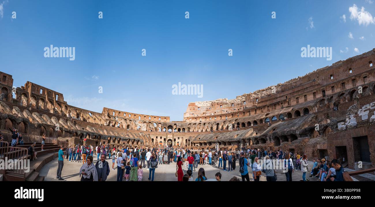 16-04-2025 Rome, Italy. Famous Colosseum of Rome. Large crowds of ...