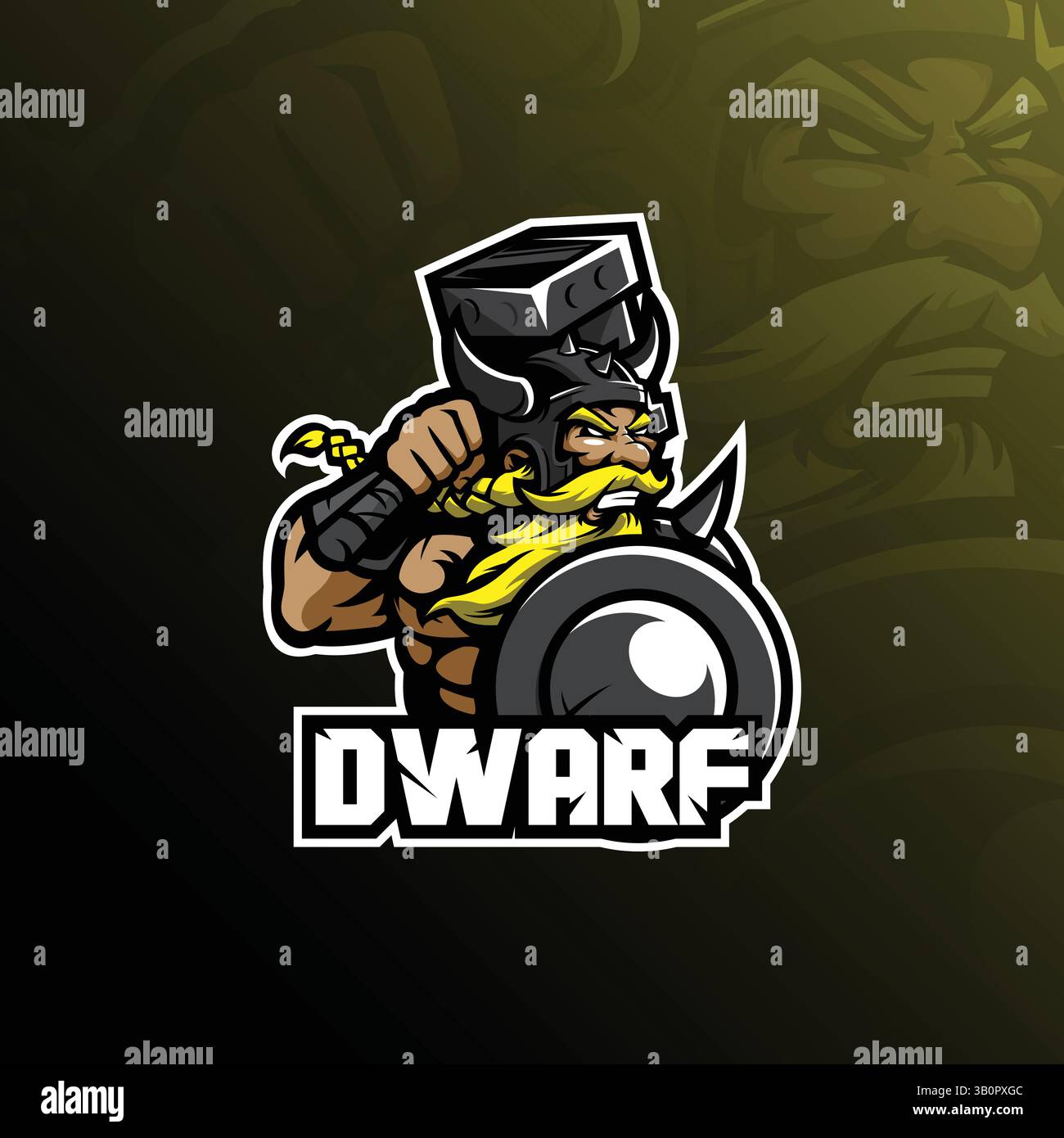 dwarf mascot logo design vector with modern illustration concept style ...