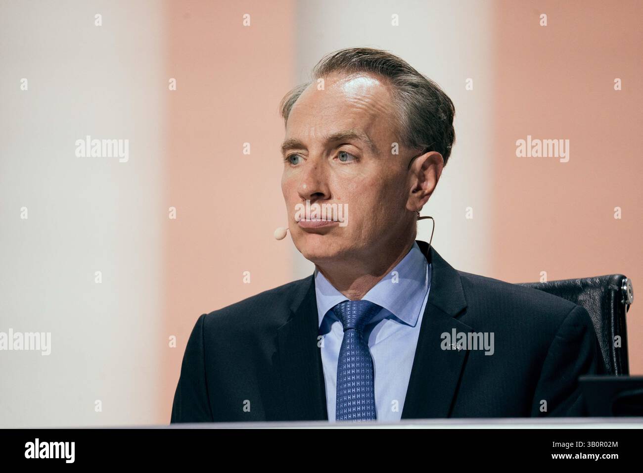 Paris, France. 24th Apr, 2025. CEO of Axa Thomas Buberl during the ...