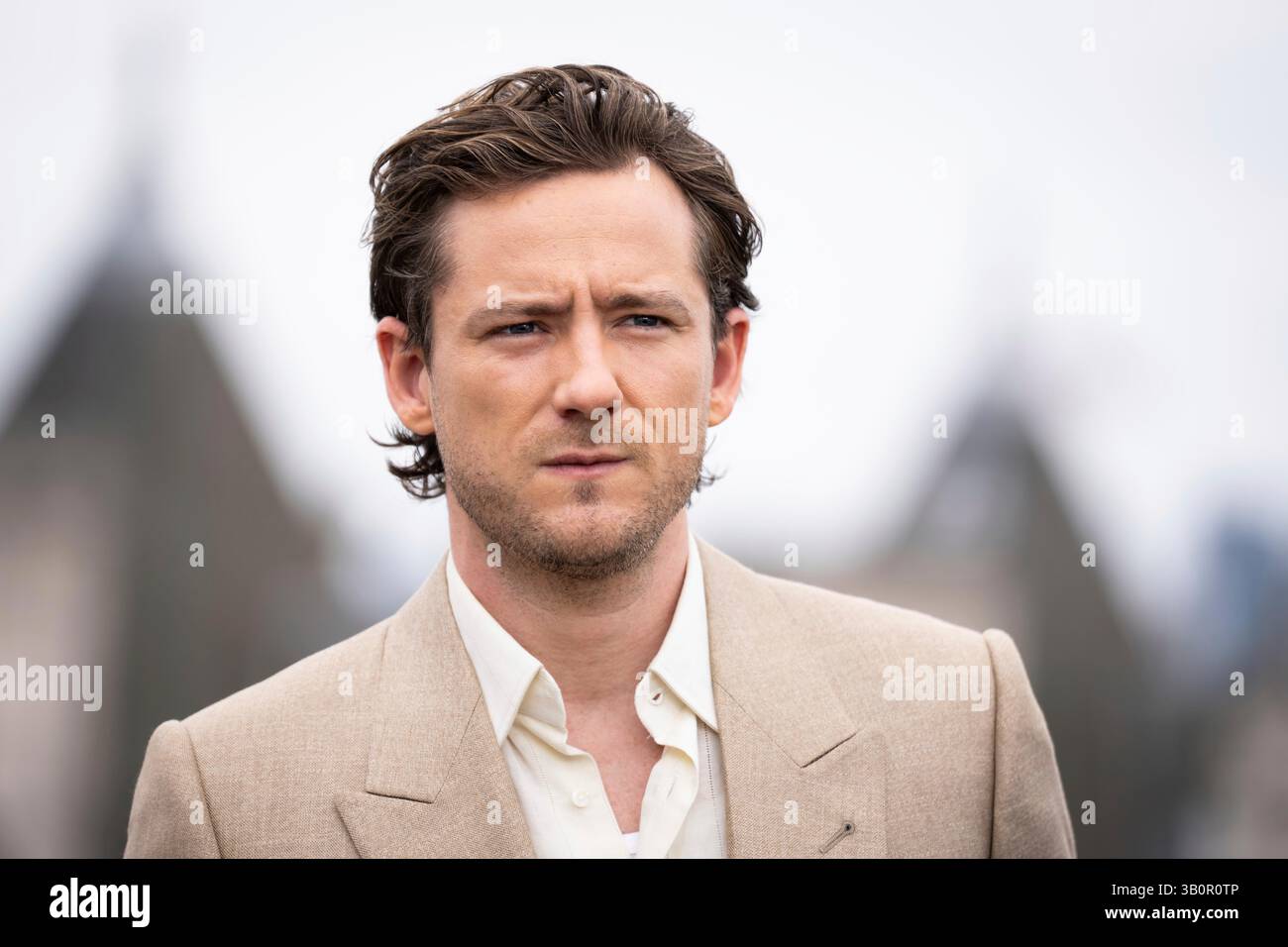 Lewis Pullman poses for photographers at the photo call for the film ...