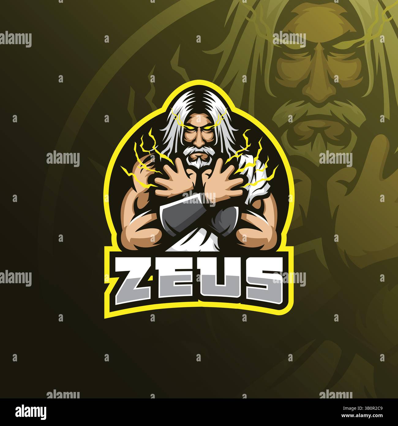 zeus vector mascot logo design with modern illustration concept style ...