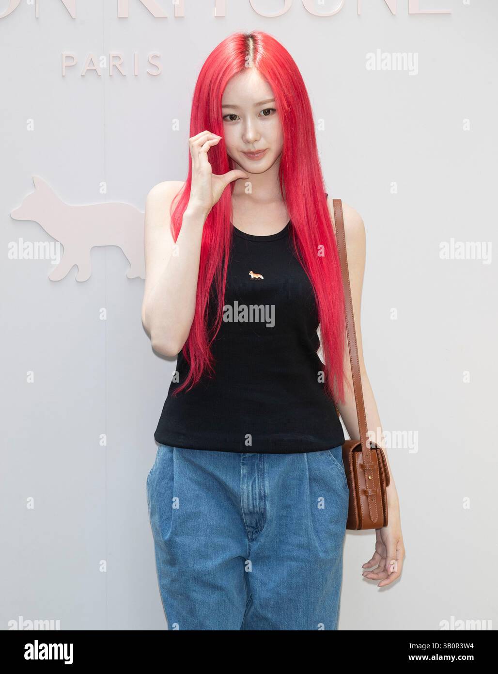 Seoul, South Korea. 24th Apr, 2025. Japanese singer and rapper Giselle, member of K-Pop girl ...