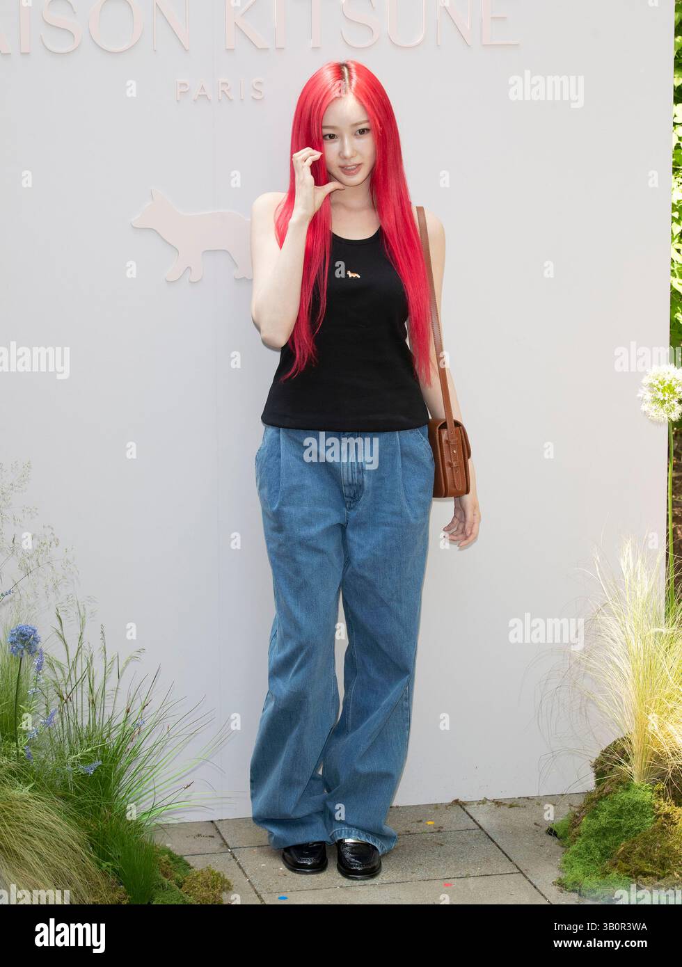 Seoul, South Korea. 24th Apr, 2025. Japanese singer and rapper Giselle, member of K-Pop girl ...