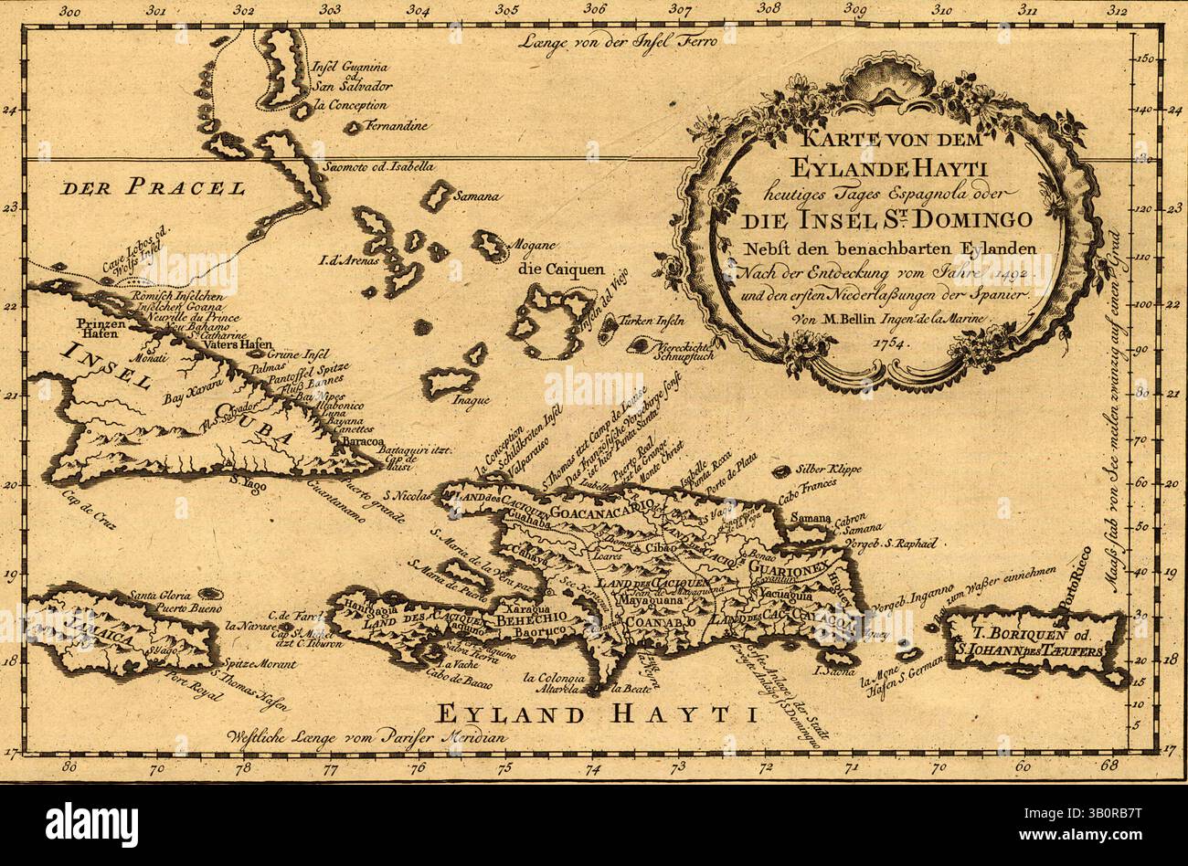 1754 - Caribbean - Map of the Caribbean Islands, The Dominican Republic ...