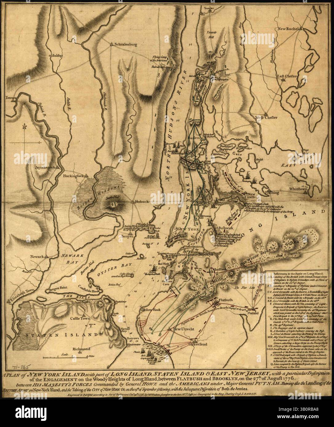 Aug. 27, 1776 - Long Island, NY, U.S. - The Battle of Long Island ...