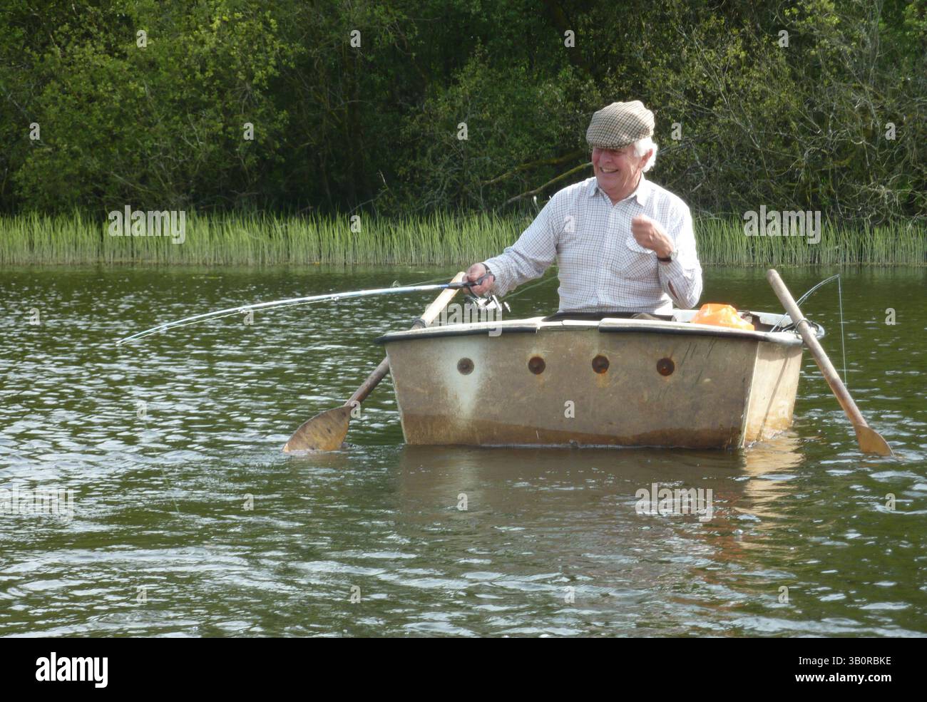 Undated handout photo of Robin Hanbury-Tenison fishing at Lough Bawn. The veteran explorer is ...