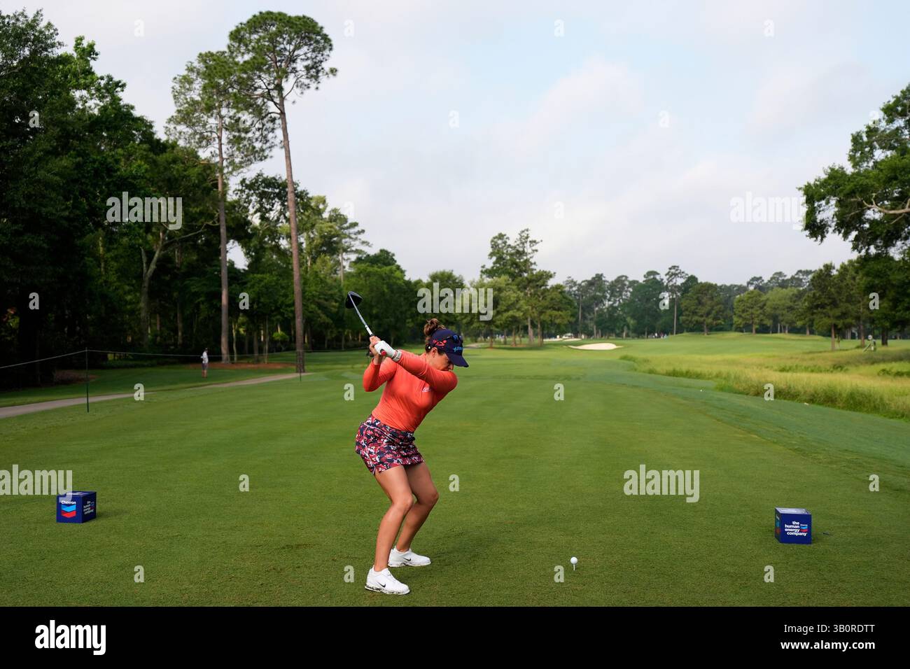 Gaby Lopez, of Mexico, hits on the 13th hole during the first round of ...