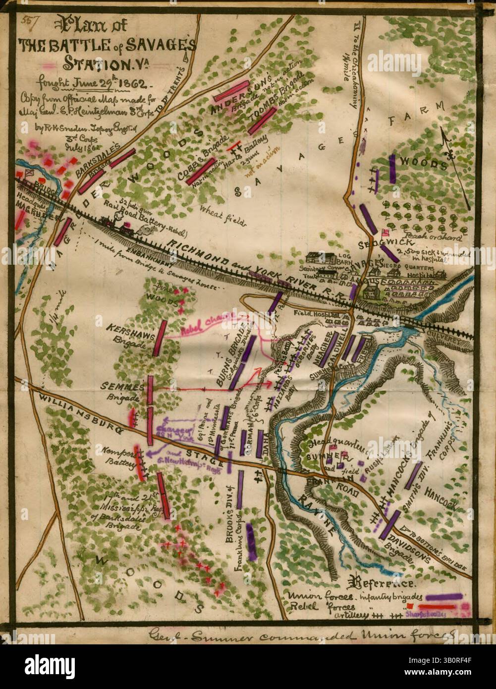June 29, 1862 - Savage's Station, VA, U.S. - Battle of Savage's Station ...