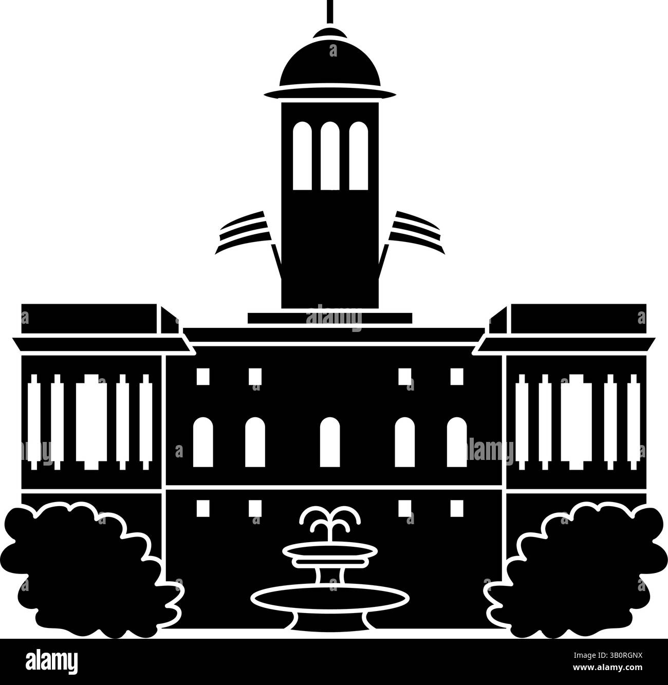 Indian Parliament Silhouette Government Building Capital Monument ...