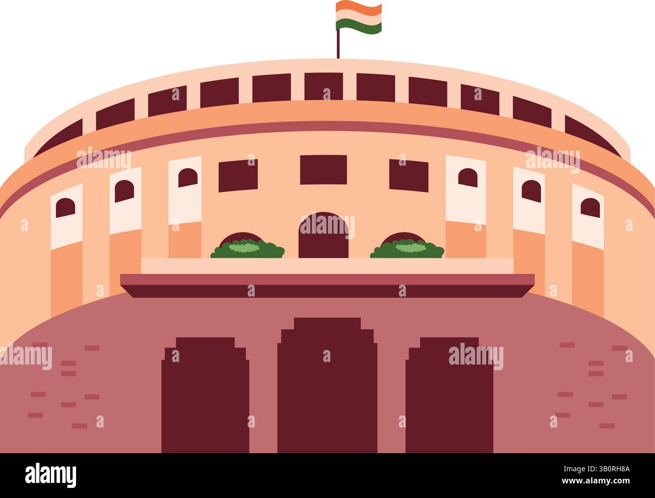 Indian Parliament Building Round Structure Government Architecture ...