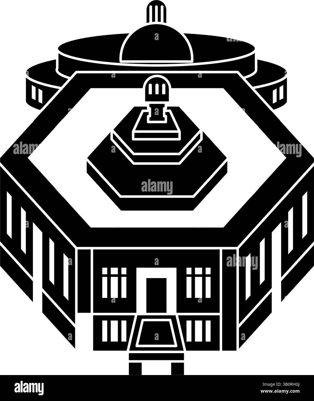 Indian Parliament Silhouette Top View Government Heritage Monument ...