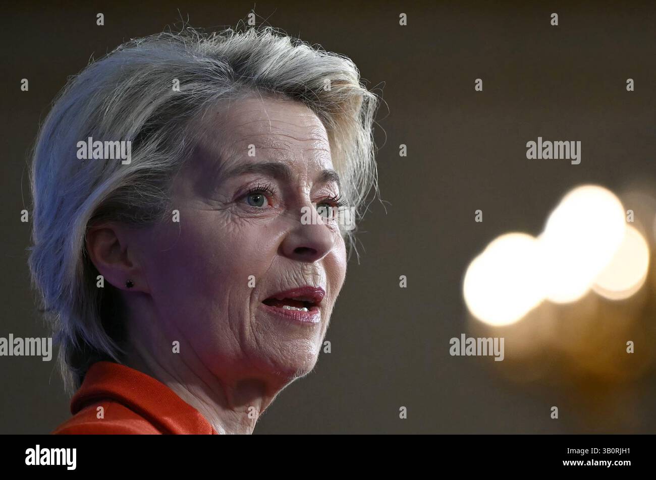 European Commission President Ursula von der Leyen delivers a keynote ...