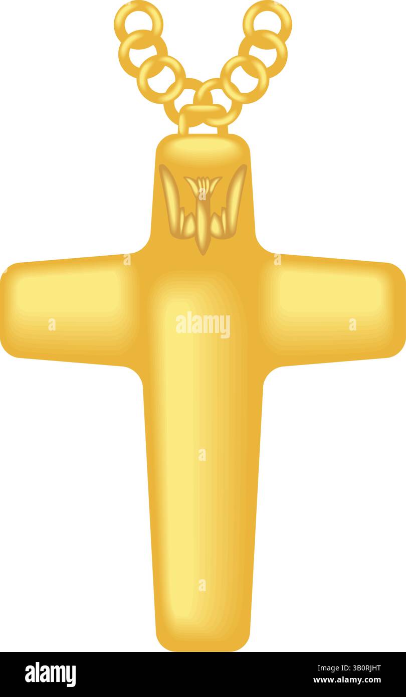 Papal Cross Pectoral Necklace Gold Religious Symbol Clerical Jewelry ...