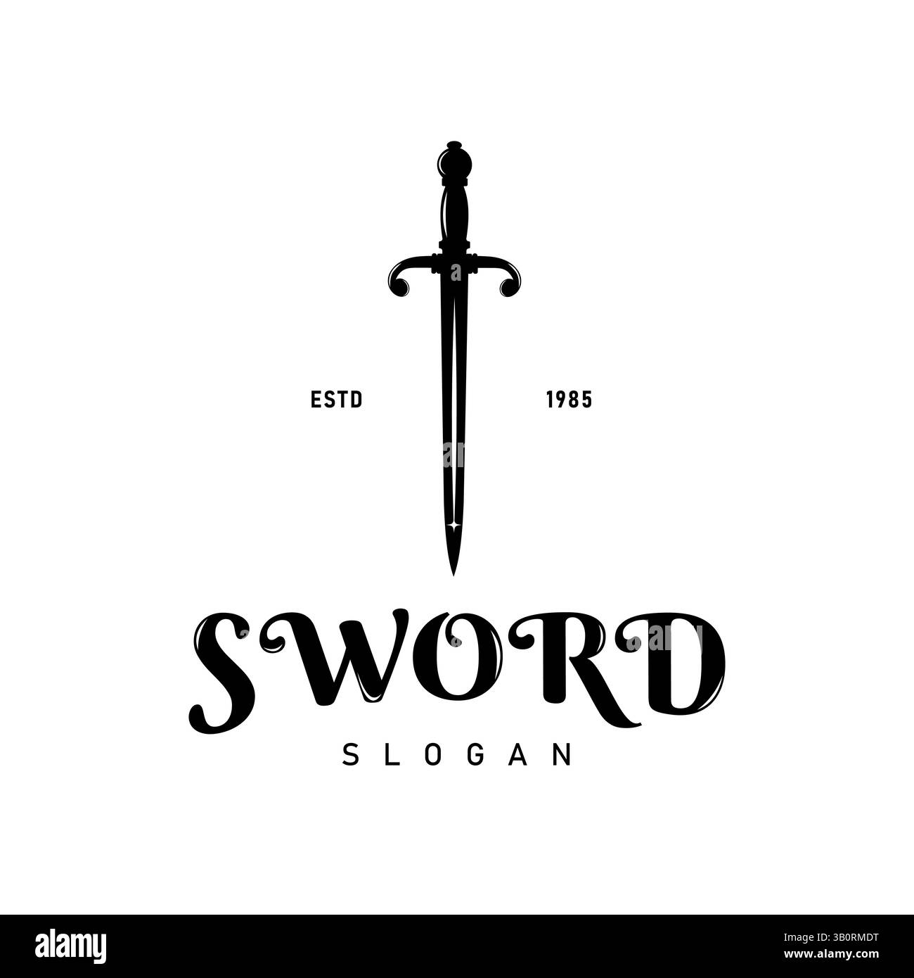 Vintage retro sword blade Black and White Stock Photos & Images - Alamy