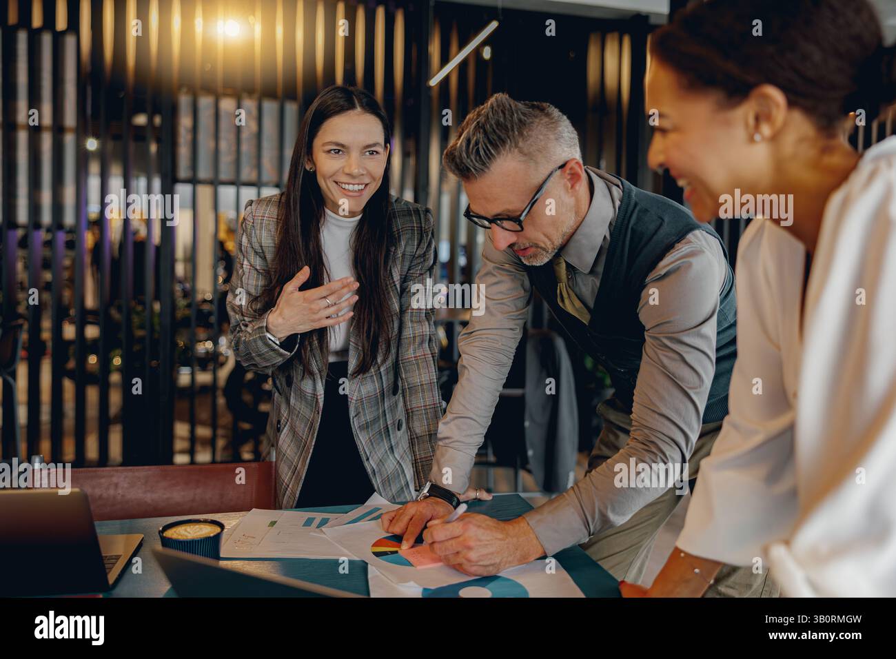 Engaging in a Collaborative Business Meeting that includes Team Discussions and Informative ...