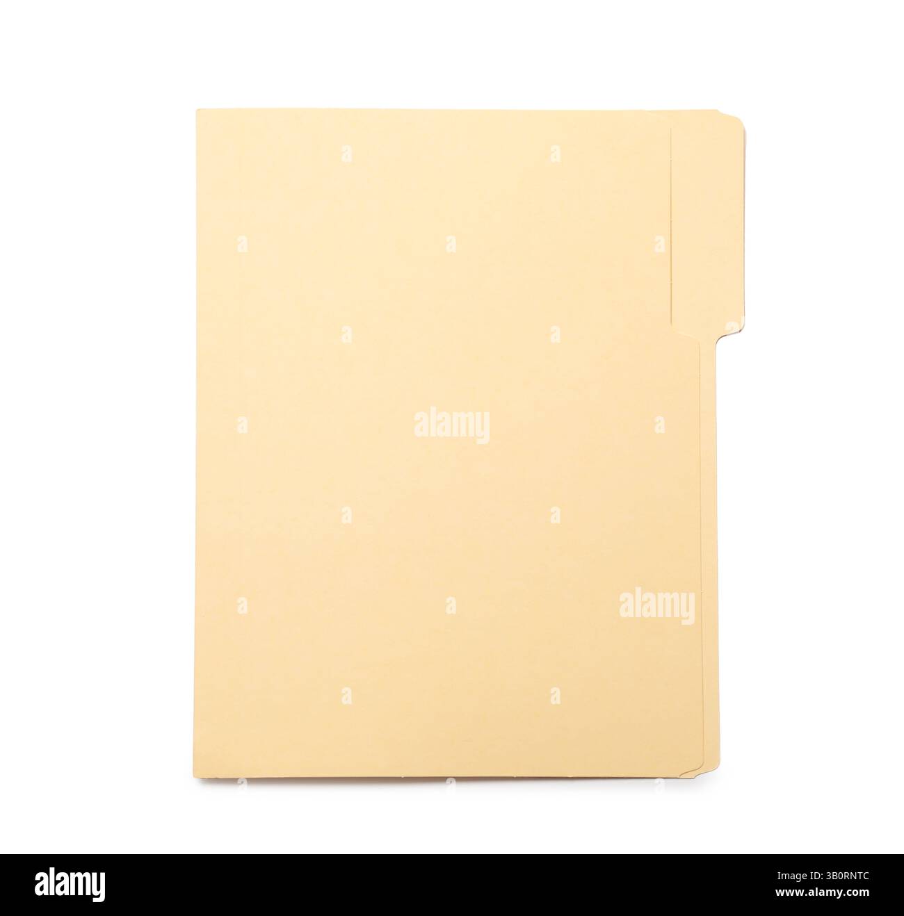 One paper file folder isolated on white, top view Stock Photo - Alamy