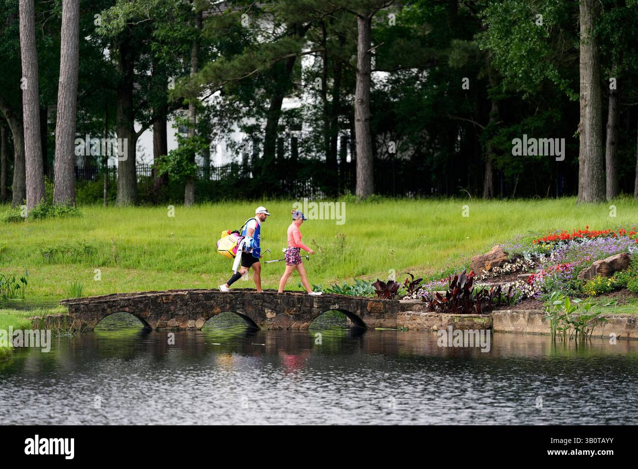 Gaby Lopez, of Mexico, walks on the 15th hole during the first round of ...