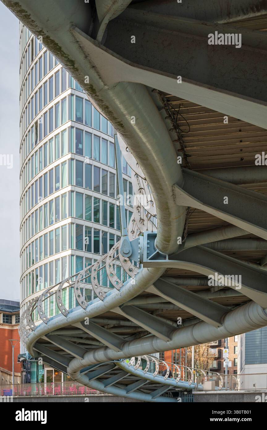 The S-shaped, Steel Cable Stayed, Valentine Bridge built in 2000 ...