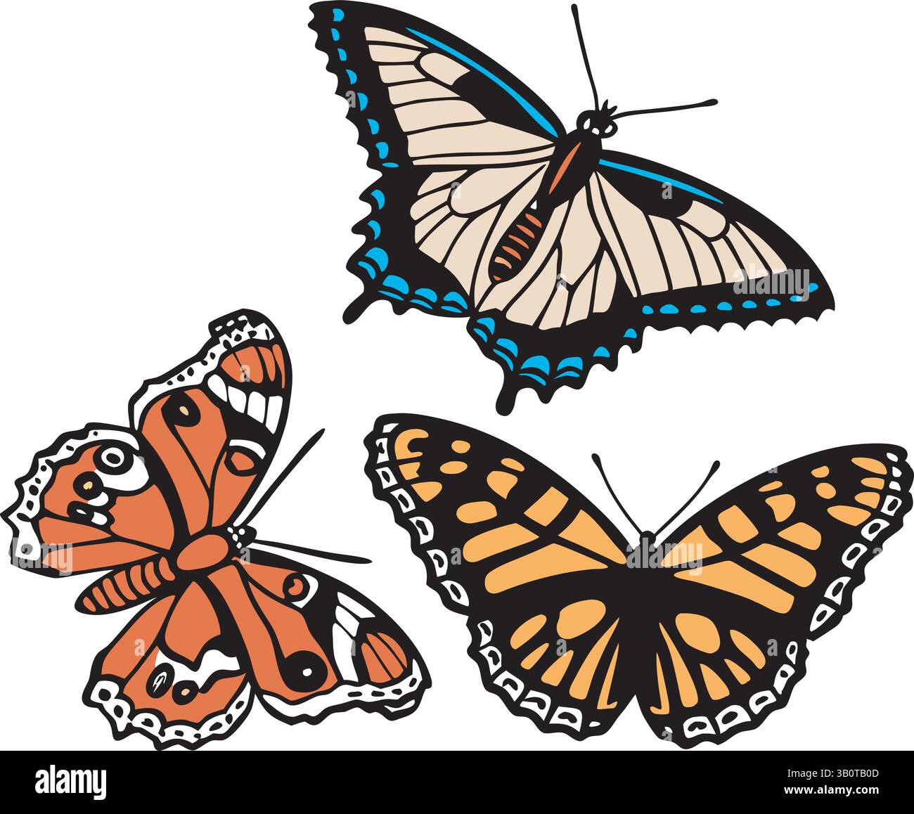 Black and yellow swallowtail Stock Vector Images - Alamy