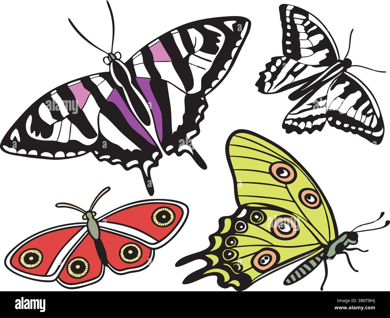 Butterfly clipart outline hi-res stock photography and images - Alamy