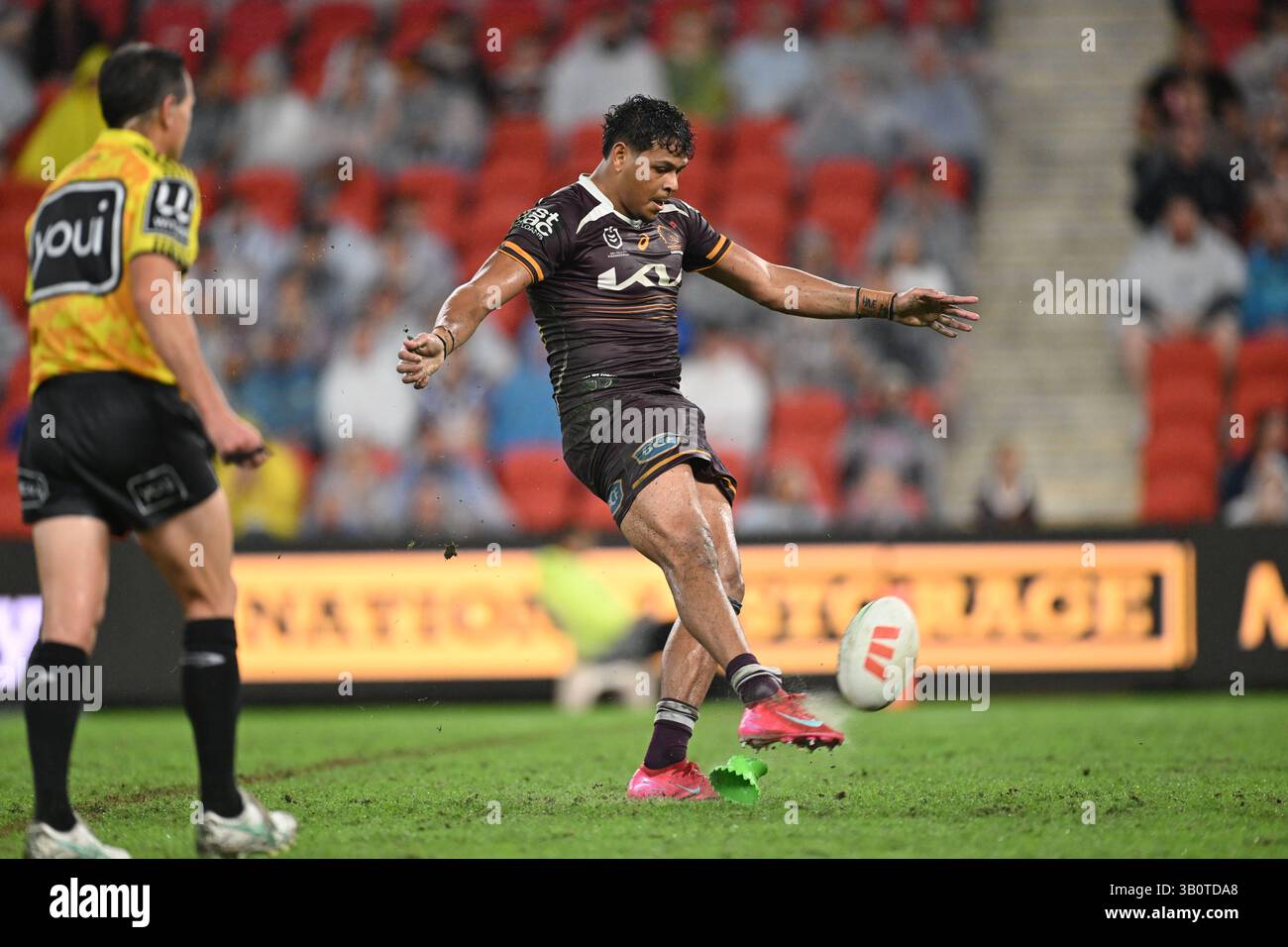 Brisbane, Australia. 24th Apr, 2025. Selwyn Cobbo of the Broncos ...