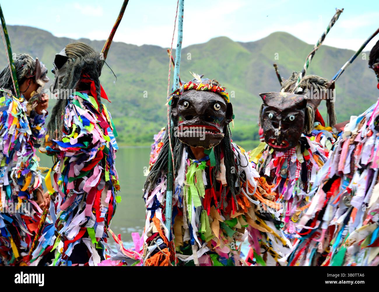 Stunning and colourful costumes during the traditional dance of the ...