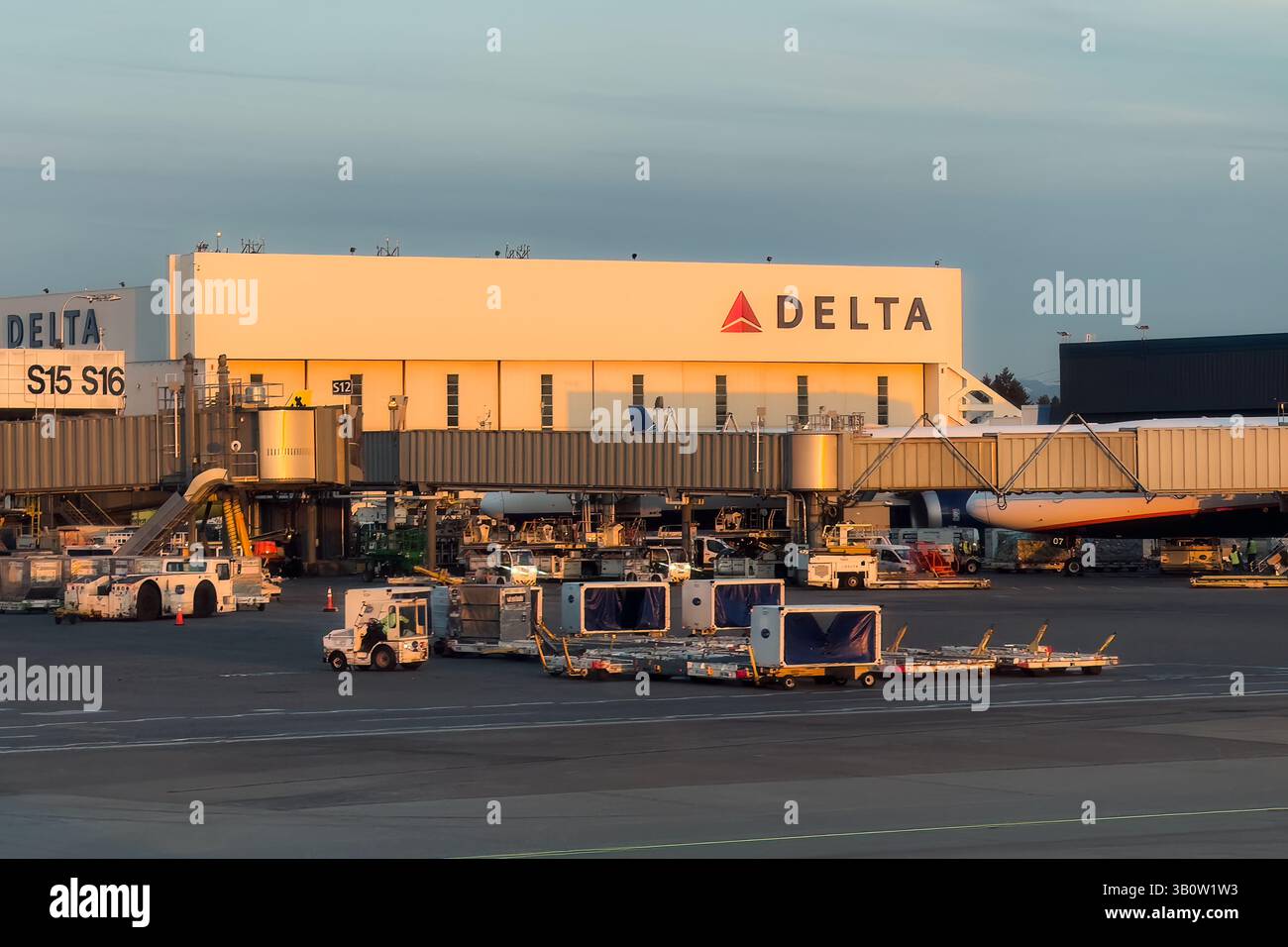 SeaTac, WA, USA - April 4, 2025; Seattle Tacoma International Airport ...